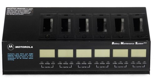 MOTOROLA BATTERY MAINTENANCE SYSTEM PLUS MODEL WPLN4080BR ANALYZE NICD ...