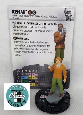 HeroClix Iceman 007 Marvel Deadpool Weapon X Set New Common | eBay