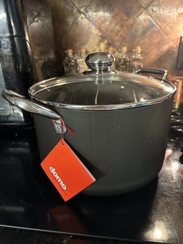 DOMO Italy Chef Line 9.5"x 6" Non-Stick Aluminum Pot w/ Lid | eBay