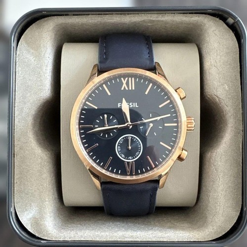 Fossil Men’s Navy Gold Chronograph Analog Watch Used Vintage | eBay