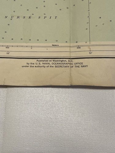 Vintage Nurse Channel Maritime Map 6th Ed Correction 11/06/71 H.O. 340 ...