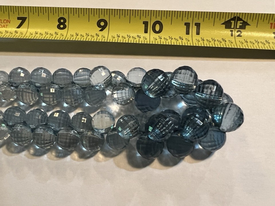 Smoke Blue Faceted Transparent Acrylic Balls Necklace Chunky Build Your ...