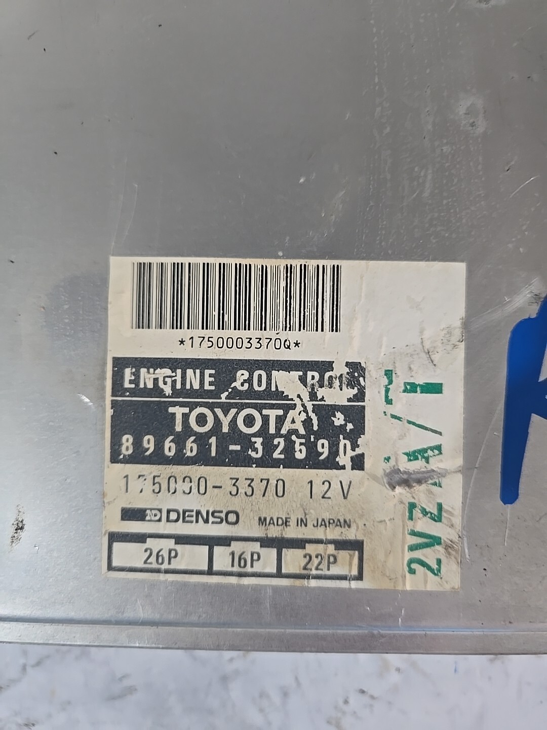 90-91 TOYOTA CAMRY 6CYL AT 89661-32590 ENGINE CONTROL MODULE ECU ECM ...