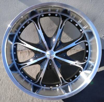 20x7.5 Pinnacle P52 Spider Machine Black 5x112/5x114.3 +40mm 74CB ...