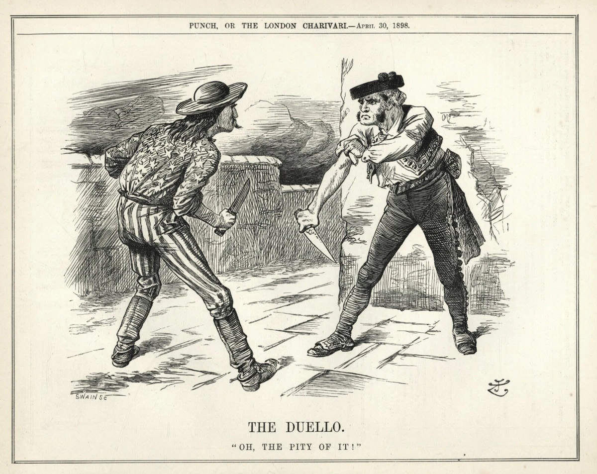 Spanish American War Political Cartoons In Color