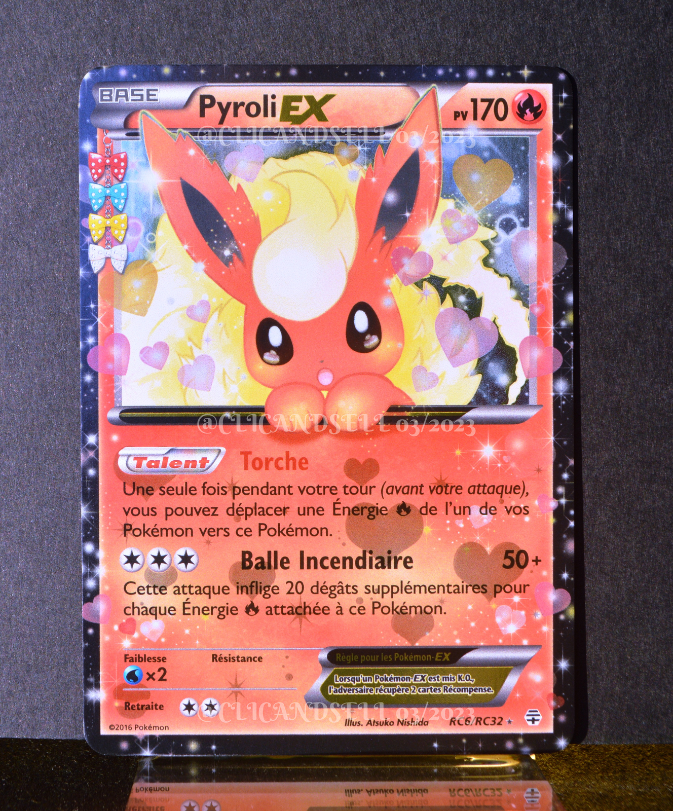carte Pokémon Pyroli EX RC6/RC32 #2 G01 - Générations NEUF FR | eBay