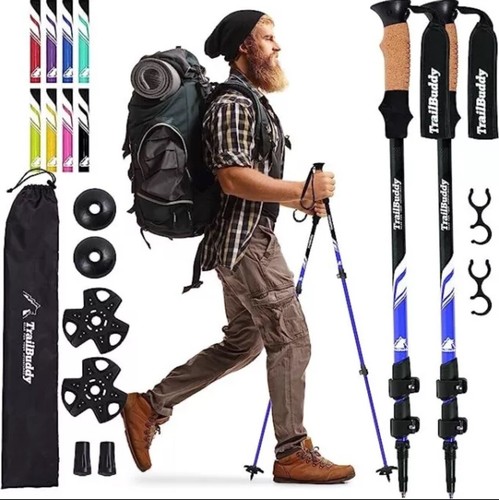 Trekking Poles - Lightweight Collapsible Hiking Poles Backpacking Gear ...