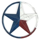 12" Texas Flag Barn Star Metal Embossed License Plate Western Wall ...