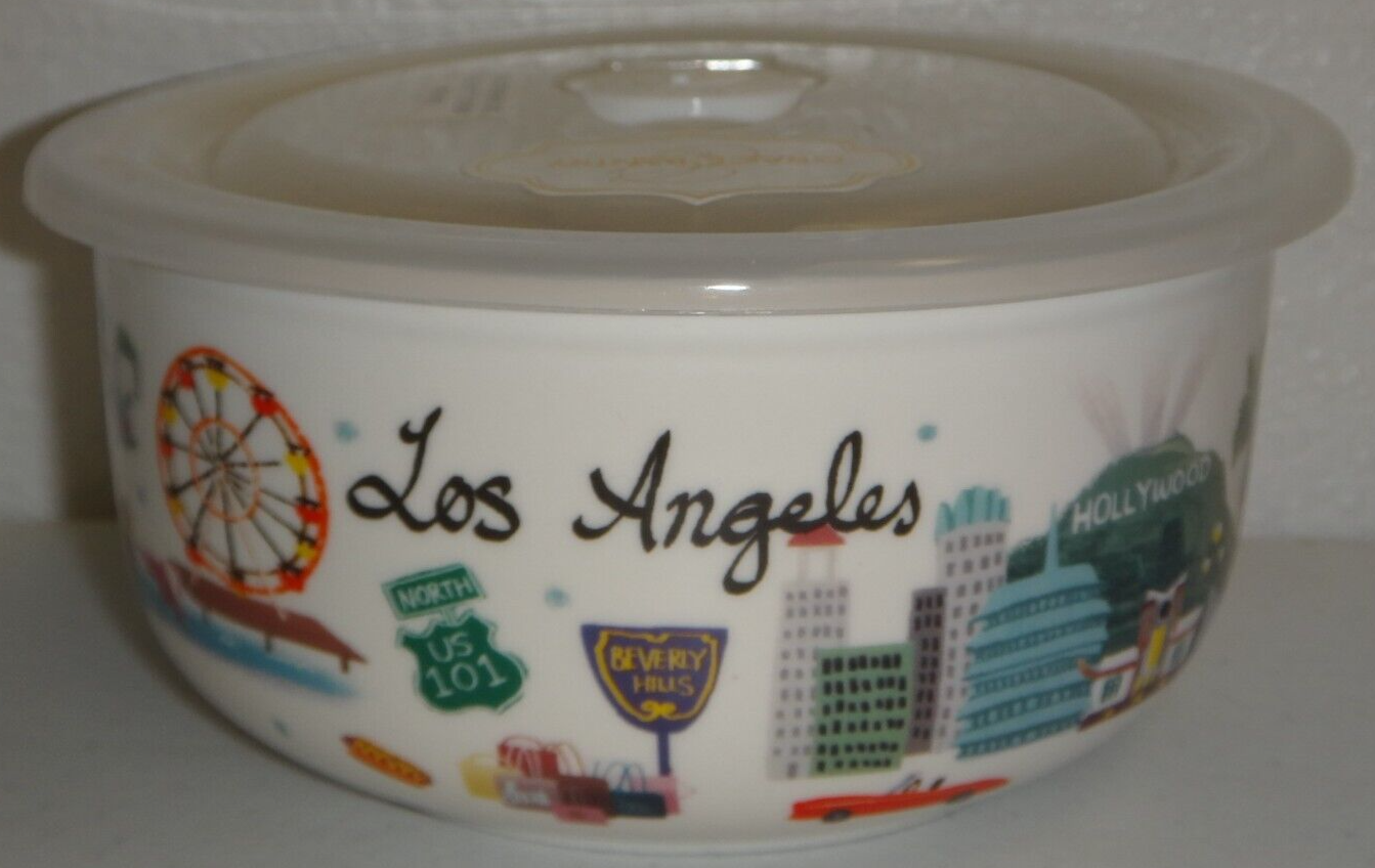 Grace Pantry Los Angeles Hollywood Fine Porcelain Bowl with Lid White ...