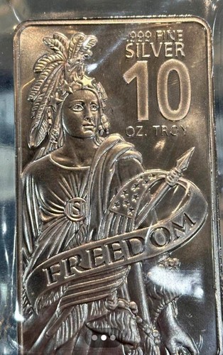 Elemental "Freedom" 10 oz 10 troy oz .999 silver bar | eBay