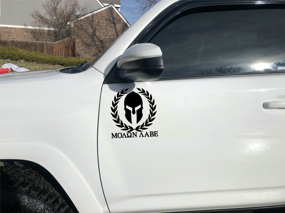 Molon Labe Sticker Decal Come And Take It Spartan Helmet Die CUt XO ...