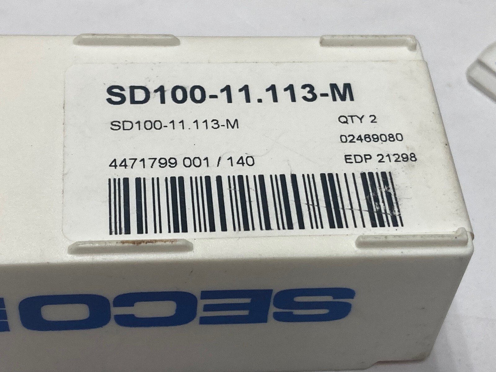 Pack of 2, SECO 02469080, SD100-11.113-M, Carbide Replaceable Coolant ...
