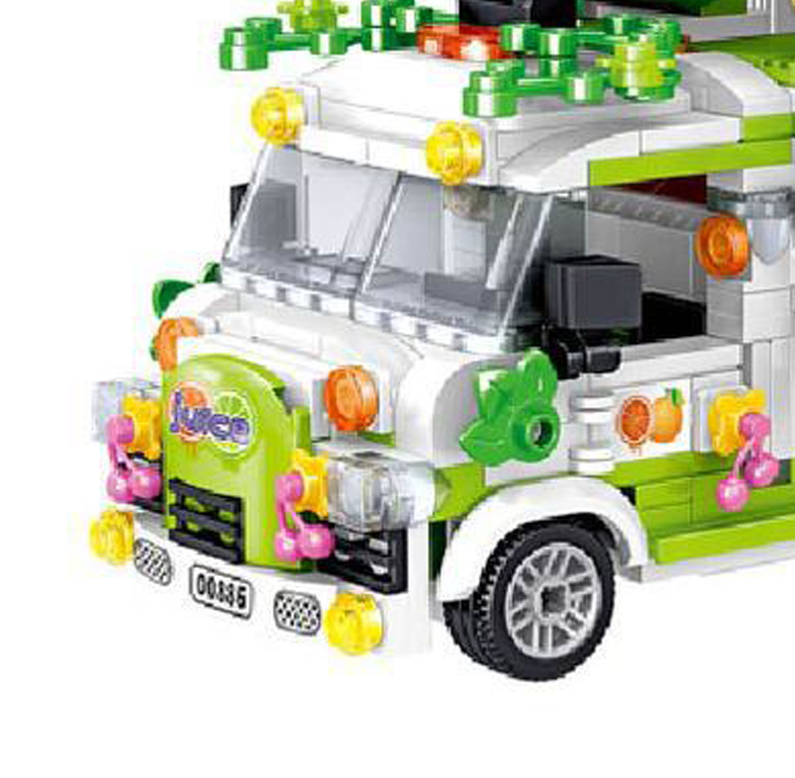 (Fruit Car 604 Blocks)Dining Car Blocks Toy Enhance Logical Thinking ...