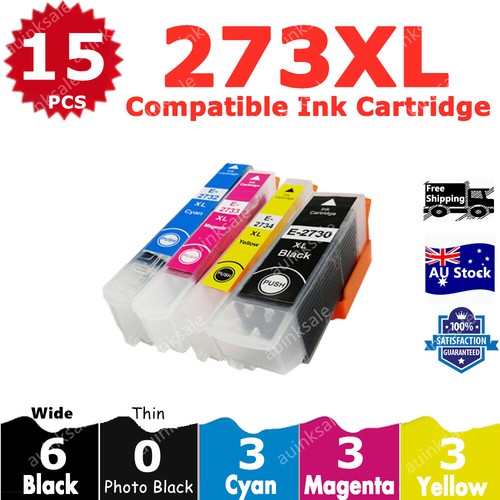 15x Compatible Ink Cartridge 273XL 273 For Epson XP XP510 XP520 XP700 ...