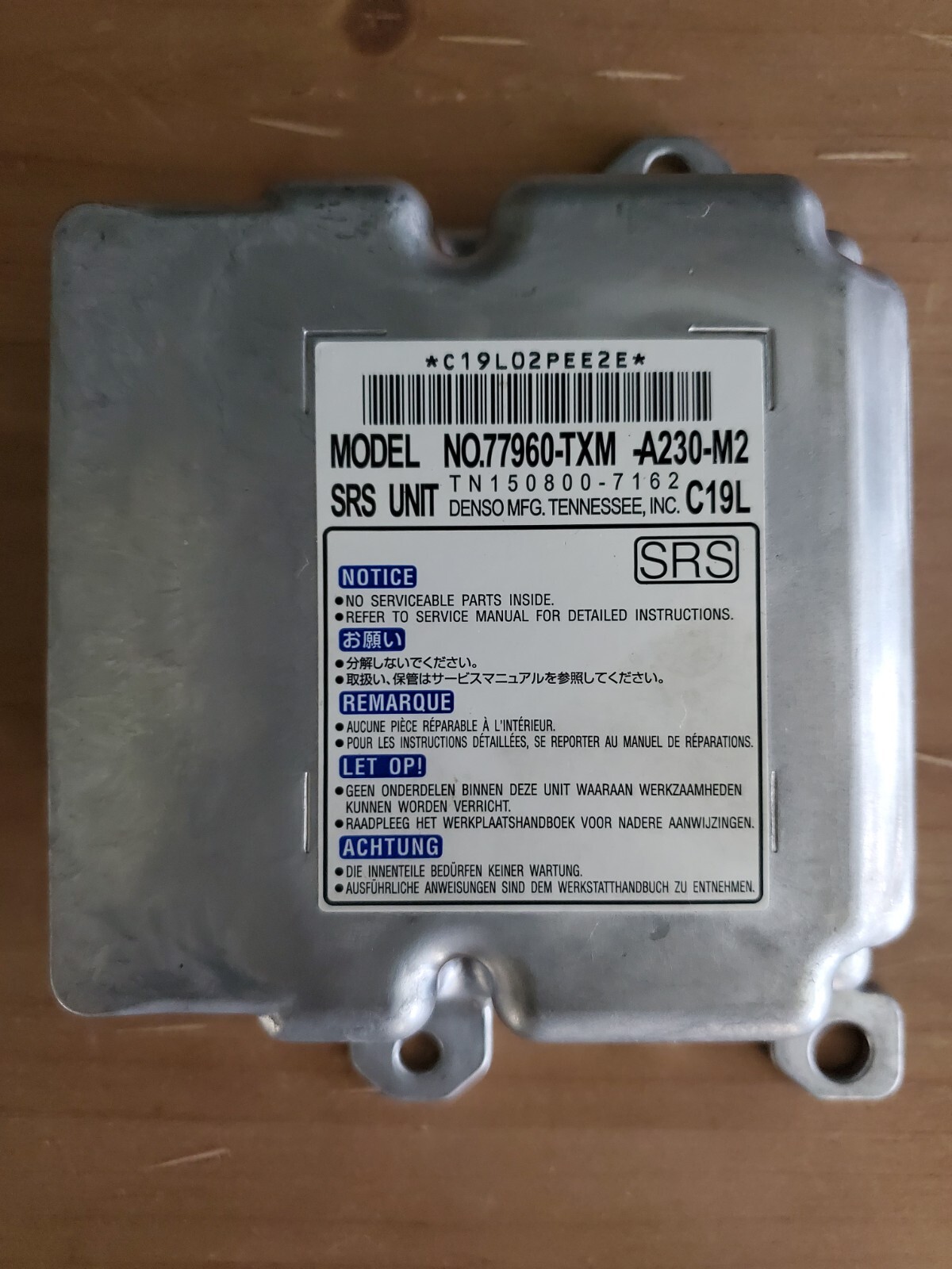 NEW OEM Part 77960-TXM-A230-M2 Genuine HONDA - SRS Unit Assy | eBay