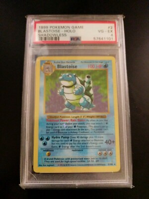 🔥Shadowless Blastoise Holo 1999 2/102 Base Set Pokémon PSA 4 | eBay