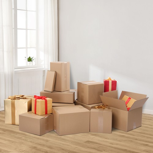 50pcs 8x8x8 inch Thick 3mm Corrugated Cardboard Kraft Boxes | eBay