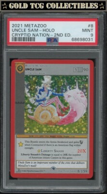 PSA 9 ⭐️ MetaZoo Uncle Sam 8 Cryptid Nation Holo 2nd Edition Card | eBay