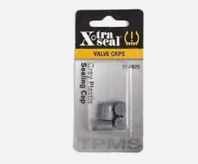 Xtra-Seal® - Gray TPMS Plastic Valve Cap with Grommet Seal (TPMS Safe ...