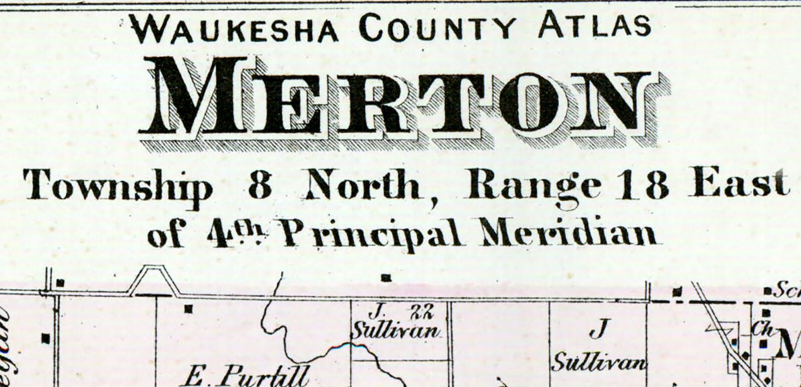 1873 Map of Merton Township Waukesha County Wisconsin | eBay