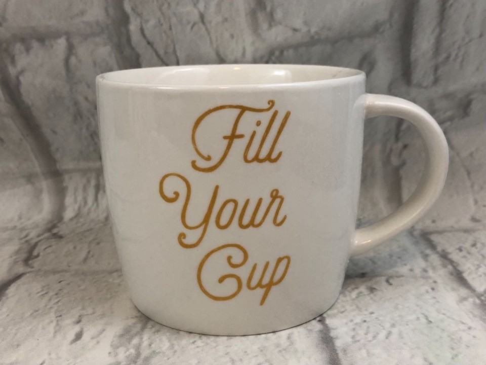 Starbucks 2016 FILL YOUR CUP White Ceramic Coffee Mug Collectible | eBay