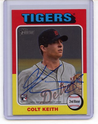 2024 Topps Heritage High Number Colt Keith Real One On Card Auto Tigers ...