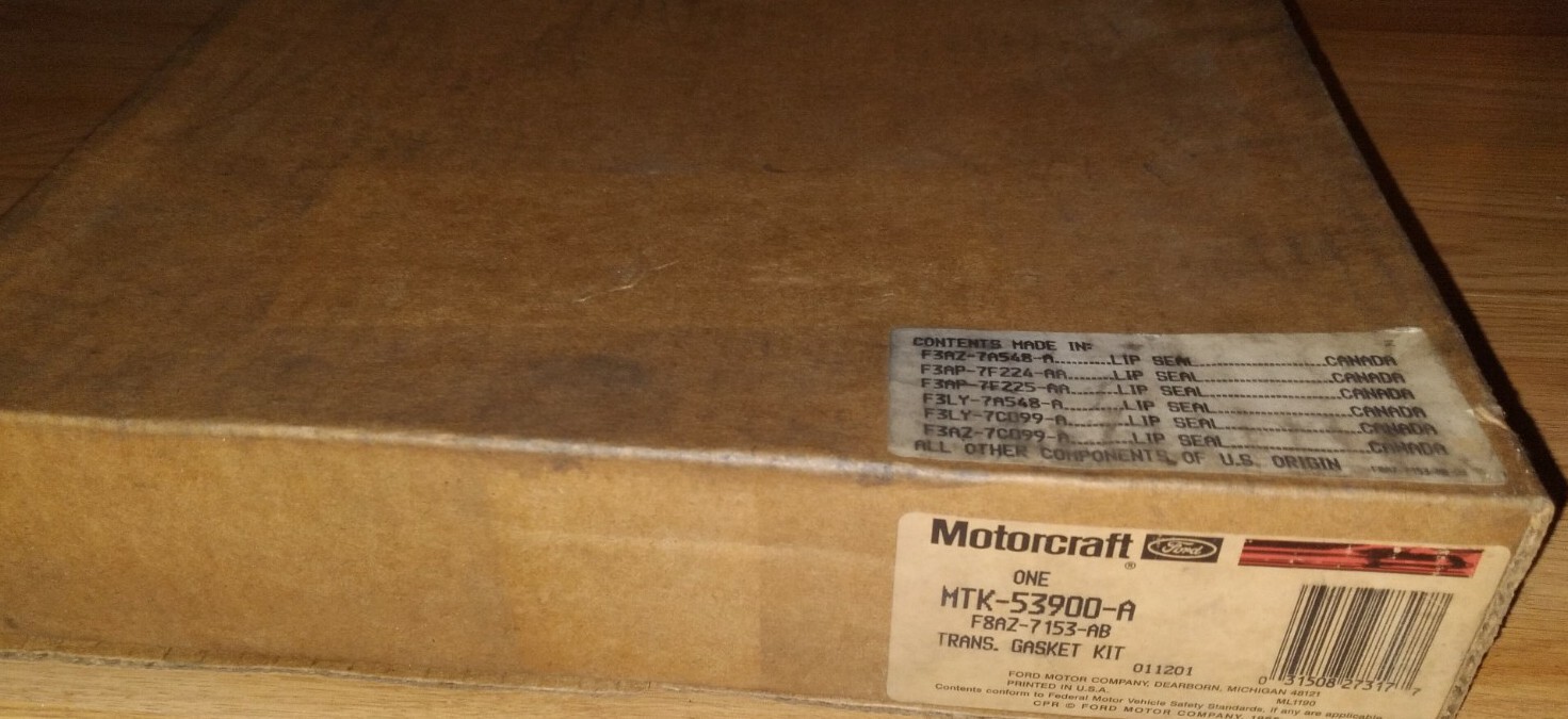 Motorcraft MTK-53900-A F8AZ-7153-AB One Overhaul Trans Gasket Kit ( N.O ...
