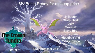 Pokemon Sword And Shield Shiny Crobat 6IV Battle Ready Fast Delivery | eBay