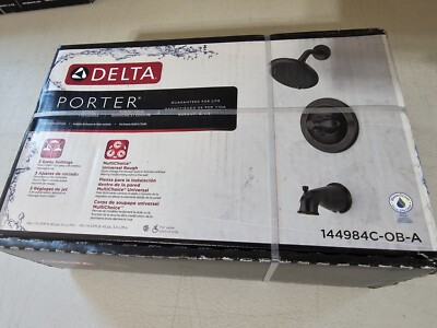 Delta 43237-2 Monitor Porter Handle Oil Rubbed Tub and Shower Faucet ...