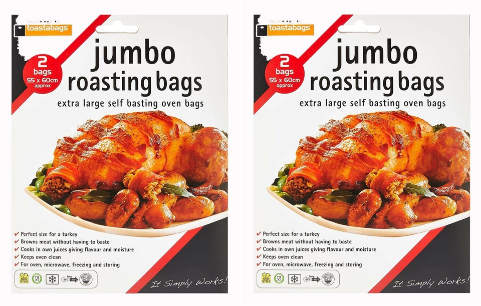 4x Toastabags Jumbo Roasting Bags Oven Bags Turkey Bags Extra Large 55 ...