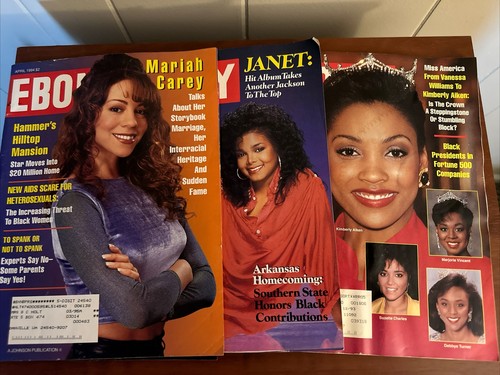 Ebony Magazine, 1986-1995 - Mariah Carey, Janet Jackson Miss America ...