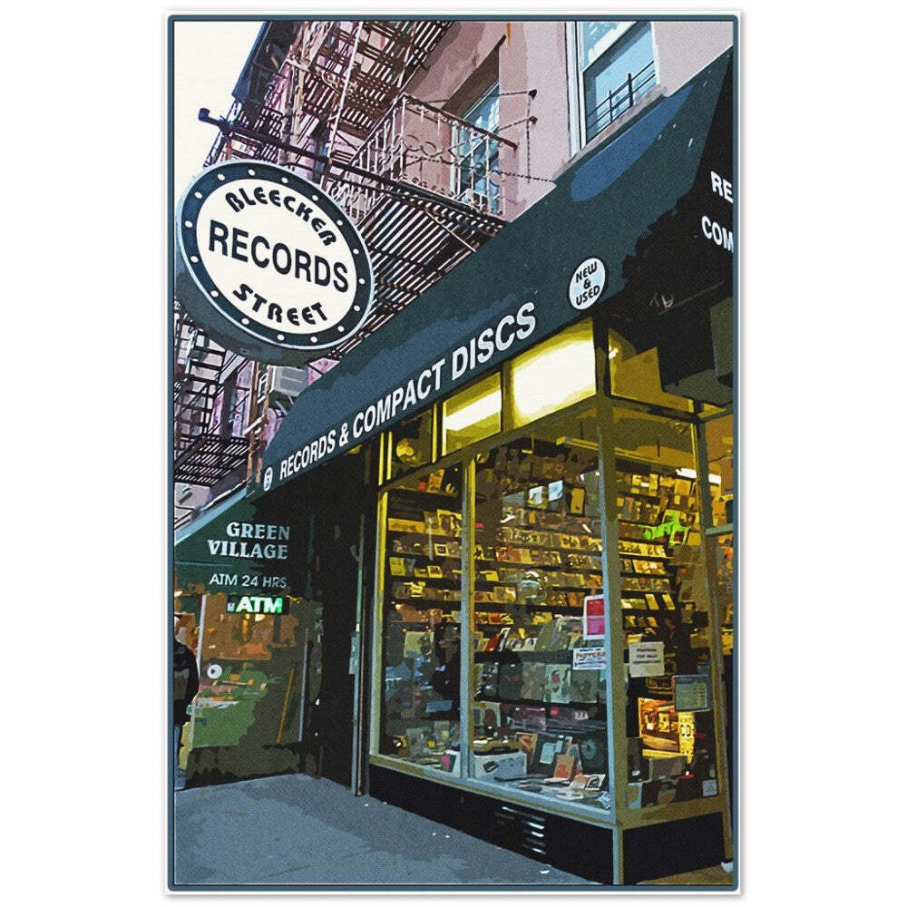 Bleecker Street Records Art Print New York City Poster Record Store | eBay