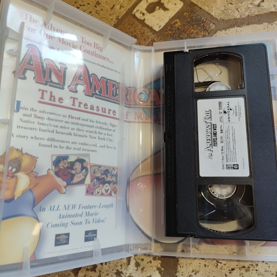 An American Tail 1 Sequel Fievel Goes West Vhs 1986 1991 Box