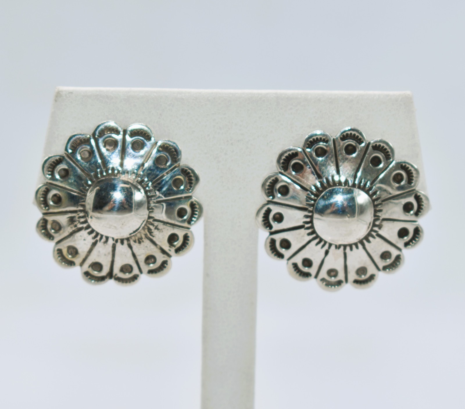 Native American Tom Billy Navajo Sterling Silver Conc… - Gem