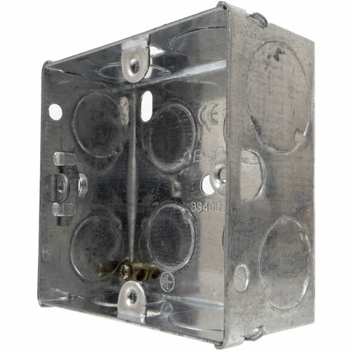 Metal Back Box 25mm 35mm 47mm 1G 2G Dual 1G+1G 2G+1G Galvanised Steel ...