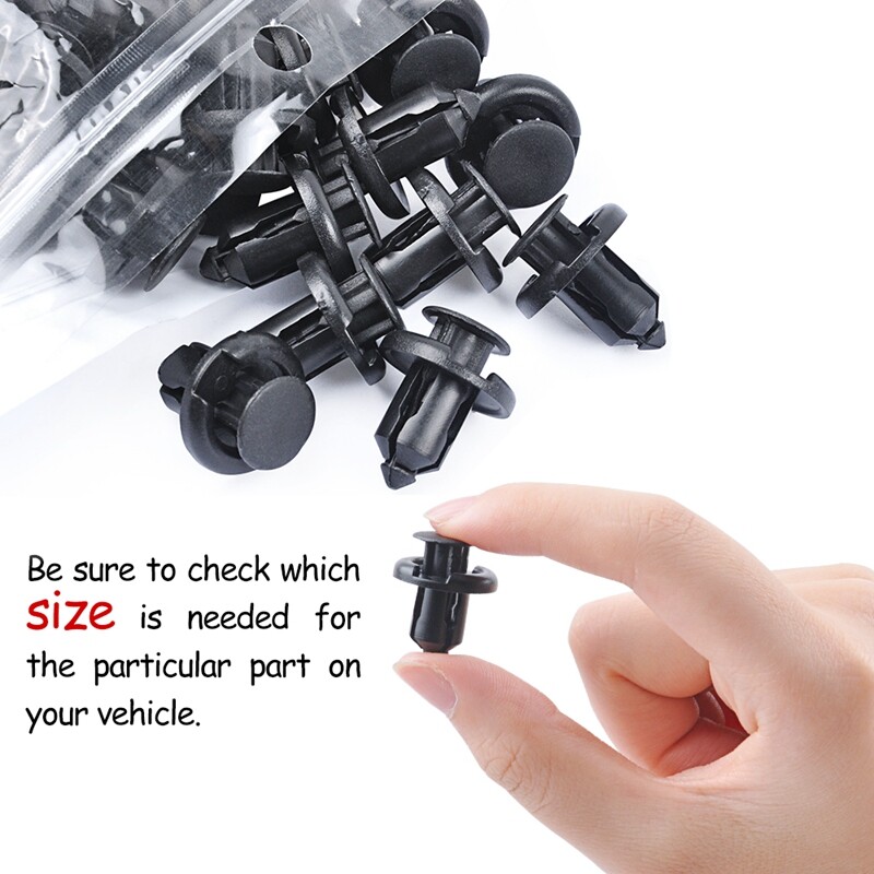 3X(200PCS Bumper Clips 10mm Push Flare Fastener for and Plastic ...
