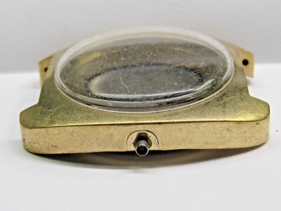 Vintage Gents Benrus Electric Yellow Gold Plated Wrist Watch. CASE ONLY ...