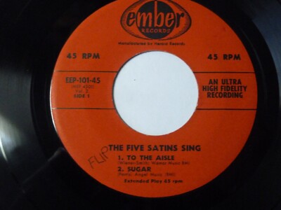 Five Satins - The Five Satins Sing -M- 1960 EEP 101 | eBay