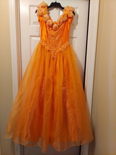 Orange Evening Dress - Long, Prom, Ball, Gown, wedding, bridesmaid ...