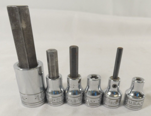 VTG SK Tools 6 PC SAE & Metric Hex Bit Allen Socket Set 3/8" & 1/2 ...