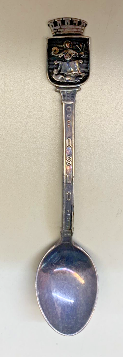 Oslonorway 830 Sterling Silver Unusual Souvenir Spoon Ebay 830
