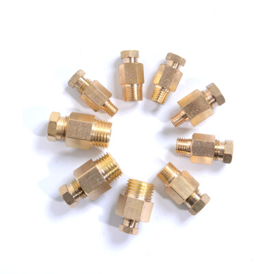Brass Fitting Compression 4mm 6mm Tubing OD to M4 M5 M6 M8 M10 G/8 Male ...