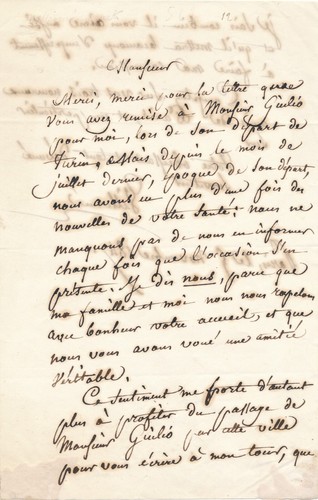 Louis René VILLERMÉ médecin travail lettre autographe signée Turin ...