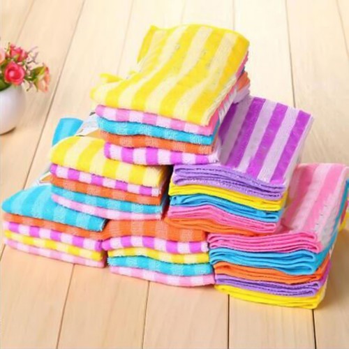 5pcs Washcloth Striped Small Square Dish Rag Eco-friendly | eBay