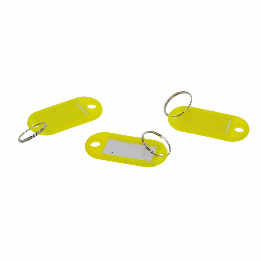 50X BULK KEY TAGS PLASTIC IDENTITY CAR KEY RINGS Yellow | eBay