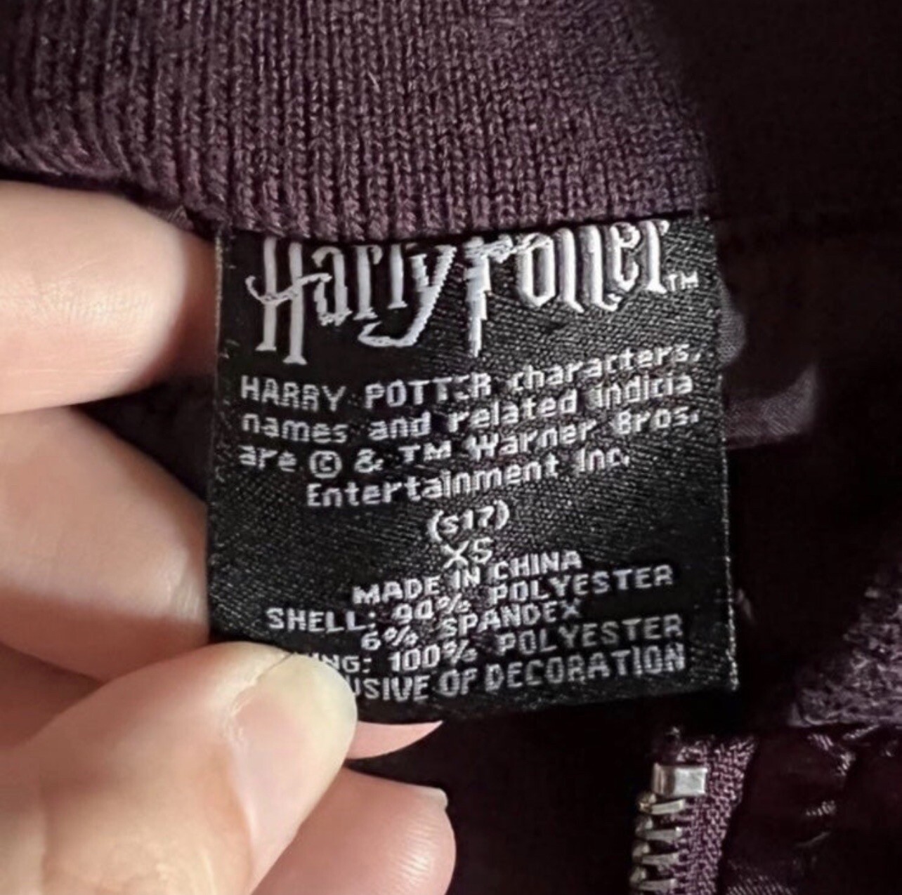 Harry Potter Hogwarts Burgundy bomber style varsity … - Gem