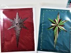 Handmade Christmas Cards Embroidered Star On Paper Modern StringArt Lot ...