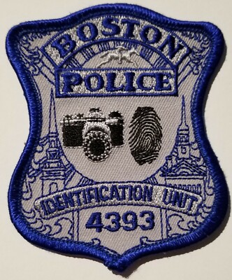 BPD BOSTON POLICE DEPARTMENT ID IDENTIFICATION UNIT 4393 SHOULDER PATCH ...