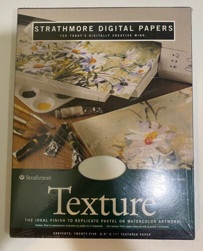Strathmore Texture 59701 Textured Inkjet Paper, 8.5"x11", 25 Sheets 59 ...