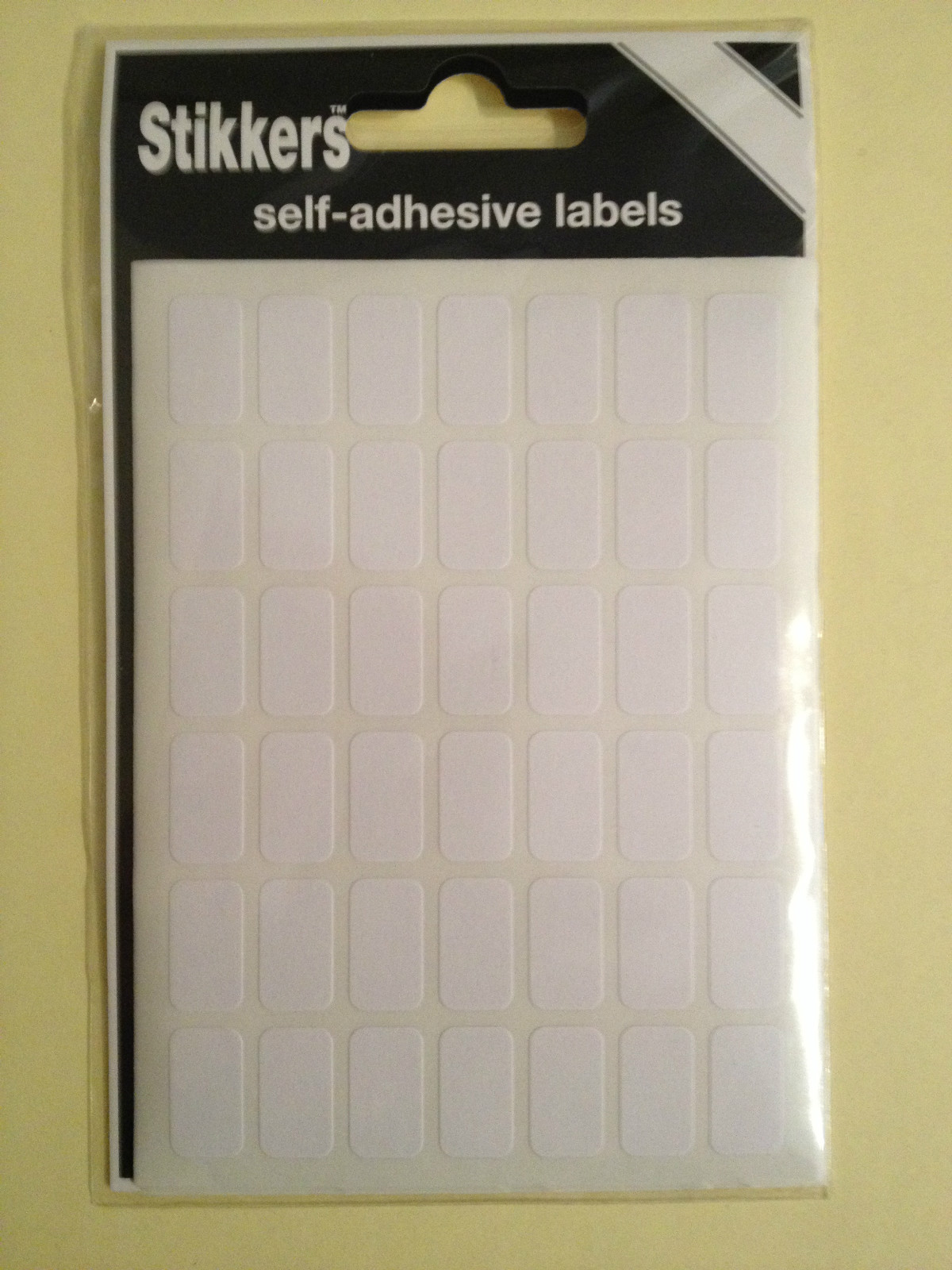 Sticky Blank White Plain Labels (2 PACKS) Self Adhesive Address Labels ...